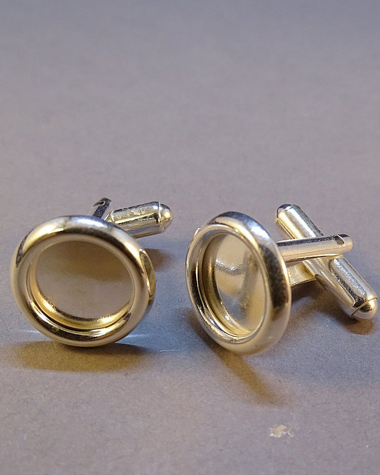 Solid Silver Cufflink Blanks – Caverswall Minerals